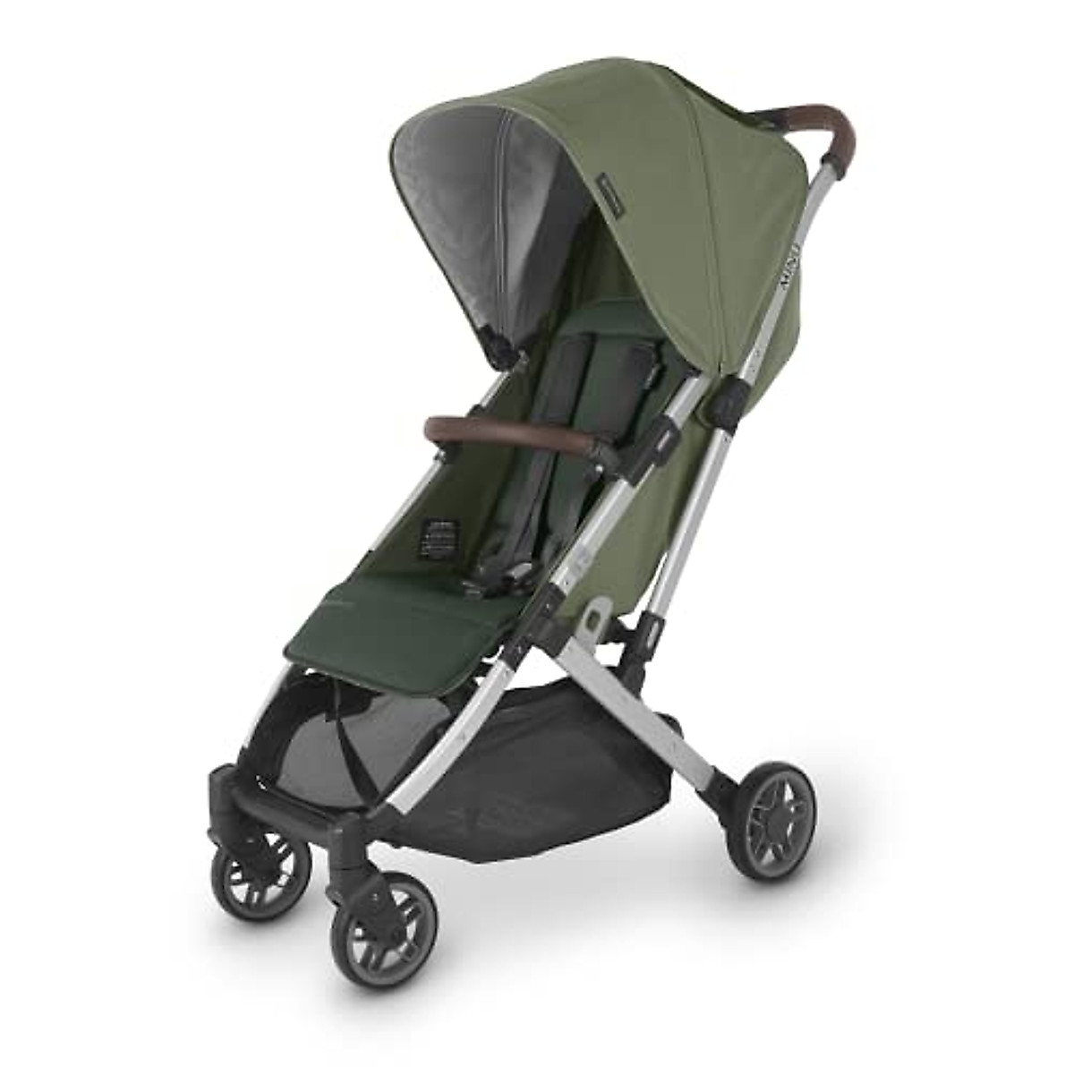 MINU V2 Stroller-Emelia (sage Green/Silver/Chestnut Leather)