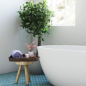 Serving Tray for Coffee Table Wood Decorative Tray with Handles for Eating Ottoman Wooden Food Large Breakfast Tea Couch Dinner Trays for Living Room