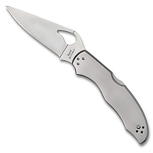 Spyderco Harrier 2 Knife with 3.39" 8Cr13MoV Steel Blade and Durable Stainless Steel Handle - PlainEdge - BY01P2