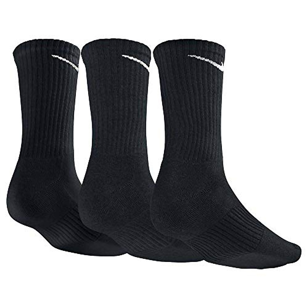 NIKE Performance Cushion Crew Training Socks (3 Pair), Black, Large