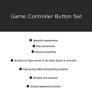 Full Game Controller Plating Button Set, Game Handle Accessories Compatible Beautiful Appearance for Series X(Electroplating Violet)