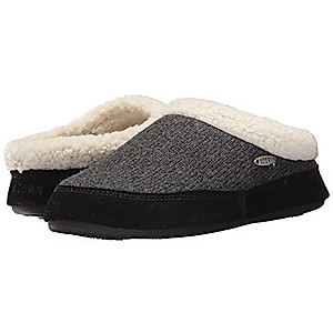 Acorn Women's Mule Ragg Slipper, Dark Charcoal Heather, Large Standard US Width US