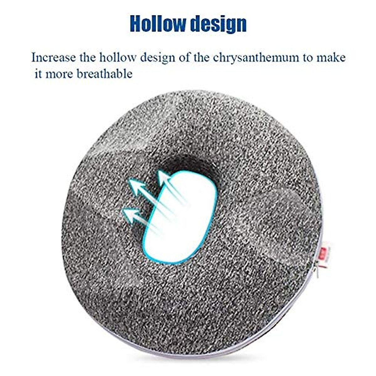 HHWKSJ Seat Cushion for Office Chair Gaming Chair Wheelchair Truck - Ergonomic Desk Chair Cushion for Back Pain Relief Memory Foam Car Seat Cushion for Pain Sciatica Pillow for Sitting Black