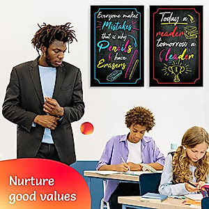 Classroom Posters, Positive Posters For Classroom, Inspirational Posters, Motivational Posters, Office Posters, Motivational Posters For Classroom, Inspirational Quotes Wall Art Set Of 10 Prints 11x17in