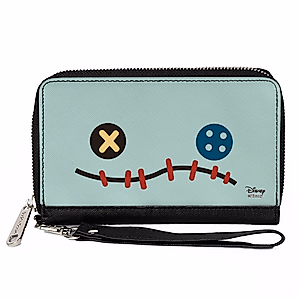 Buckle-Down Women's PU Zip Around Wallet Rectangle-Lilo & Stitch, 7.5"x4.5"