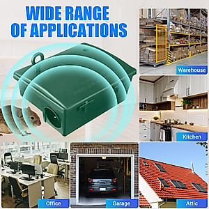 4 Pack Rat Bait Stations Large Rodent Bait Station with Key Reusable Mouse Bait Stations Mice Bait Blocks Heavy Duty Bait Boxes for Outdoor Rodents Mice Bait Blocks, Bait Not Included (Green)