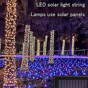 JLTX Solar Garden Lights,LED Solar String Lights, Solar Fairy Lights with 8 Modes, Waterproof Solar Lights Outdoor for Tree, Garden, Home, Wedding, Party