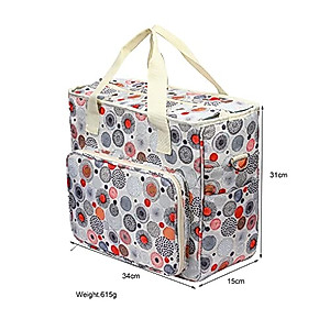 LUKEO Yarn Storage Bag Portable Knitting Tote Large Waterproof Bags Crochet Hooks Sewing Accessories