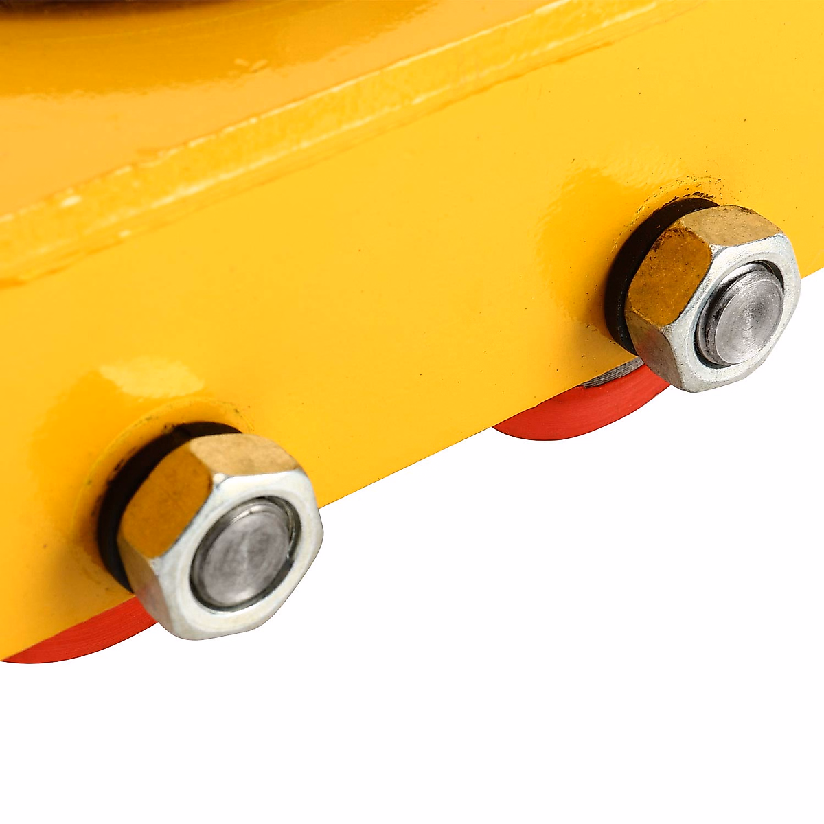 YaeTek Industrial Machinery Mover 13200 lbs 6 Tons Machinery Skate Dolly with 4 Rollers Cap 360 Degree Rotation (Yellow)