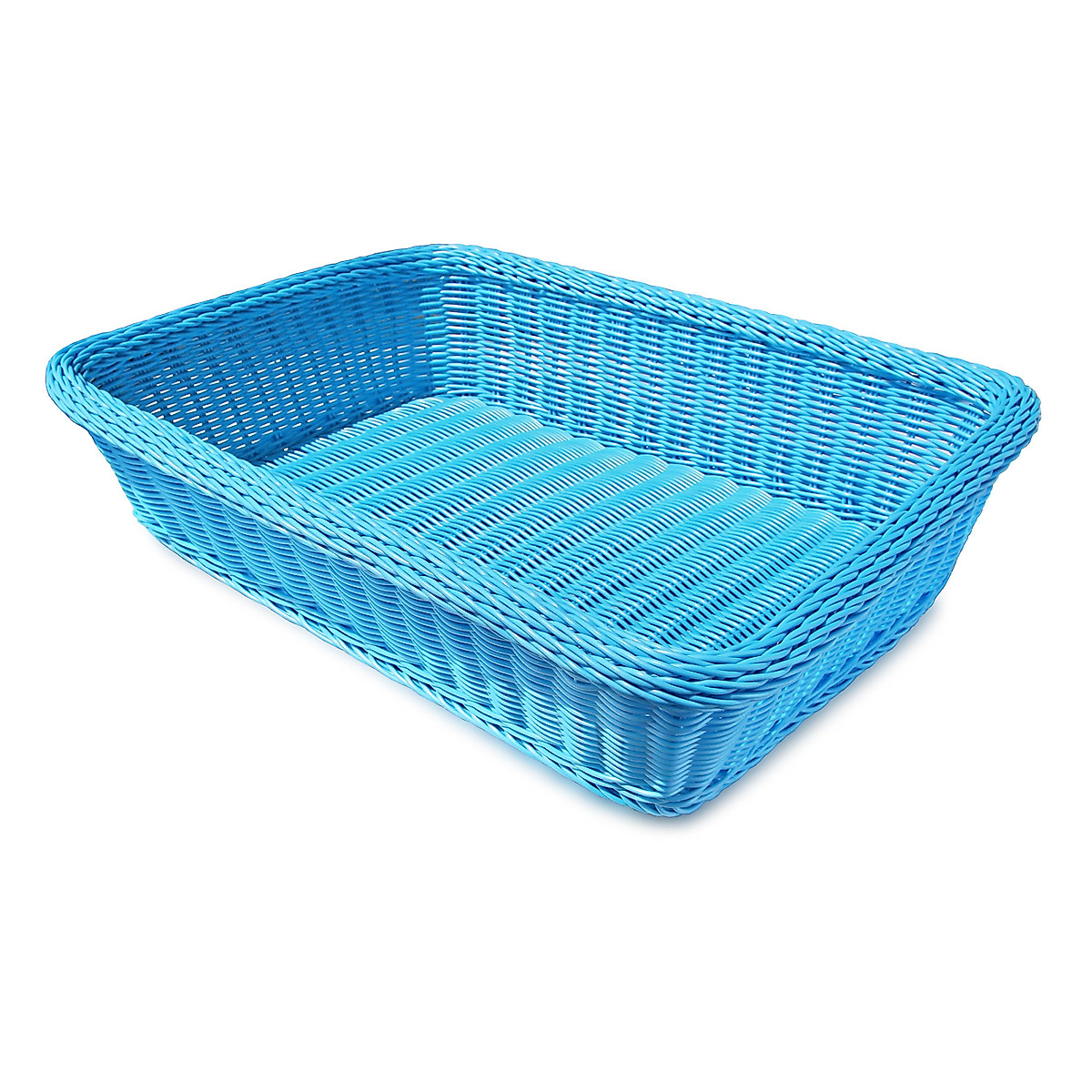Colorbasket Rectangular Thick Trim Storage Basket, (Blue)