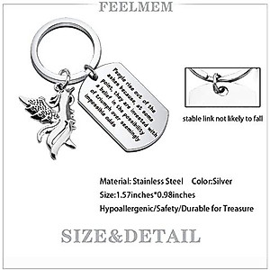 FEELMEM Inspirational Phoenix Keychain Phoenix Rising Rebirth Jewelry People Rise Out of The Ashes Fire Bird Jewelry for Break Up Gift Divorce Gift Cancer Survivor Recovery Gift (Phoenix Keychain)