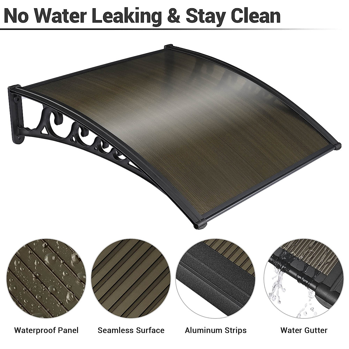 Yescom 2 Packs 40"x40" Outdoor Awning Patio Door Window Cover UV Protection Hollow Sheet