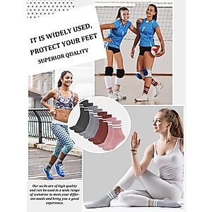 Zhanmai 6 Pairs Women Toe Socks Cotton Five Toe Socks for Running Toe Separator Socks Breathable Athletic Sock for Women Men (Multicolor)