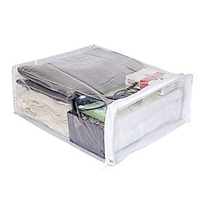 Clear Vinyl Zippered Storage Bags 9 x 11 x 4 Inch 5-Pack