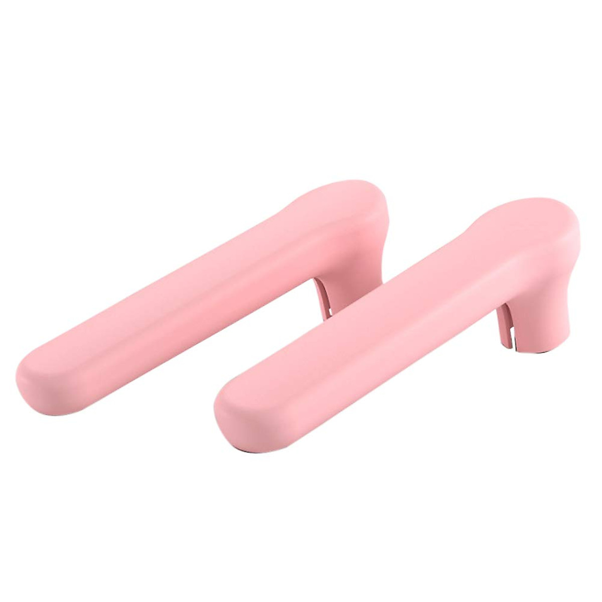 Serlife 2Pcs Silicone Door Handle Cover Glossy Safety Door Handle Protector Anti-collision Covers (Pink)
