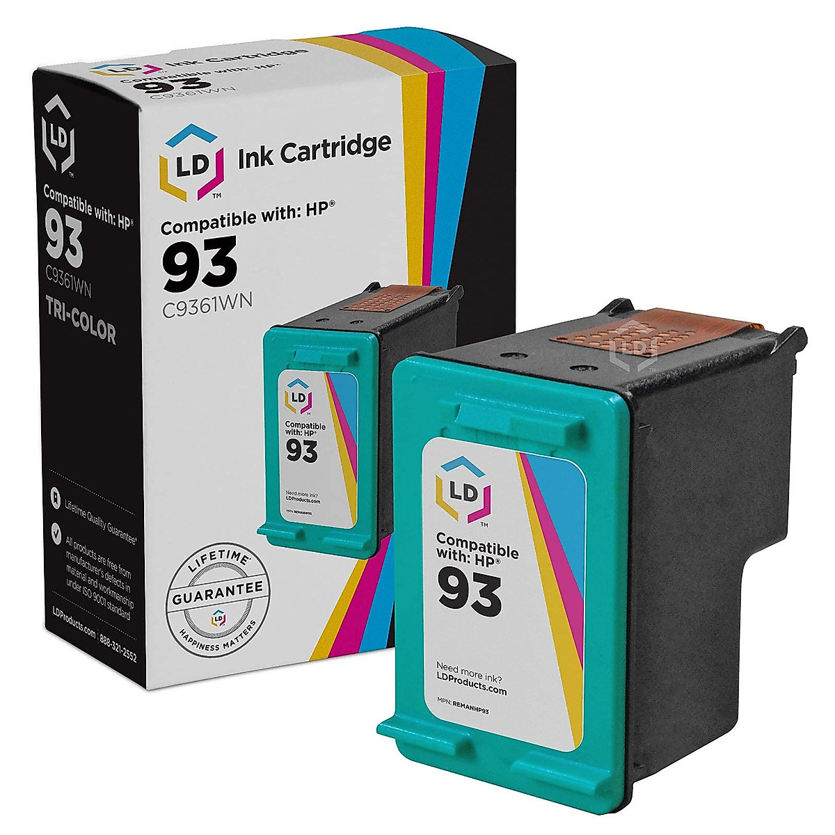 LD Remanufactured Ink Cartridge Replacement for HP 93 C9361WN (Color)