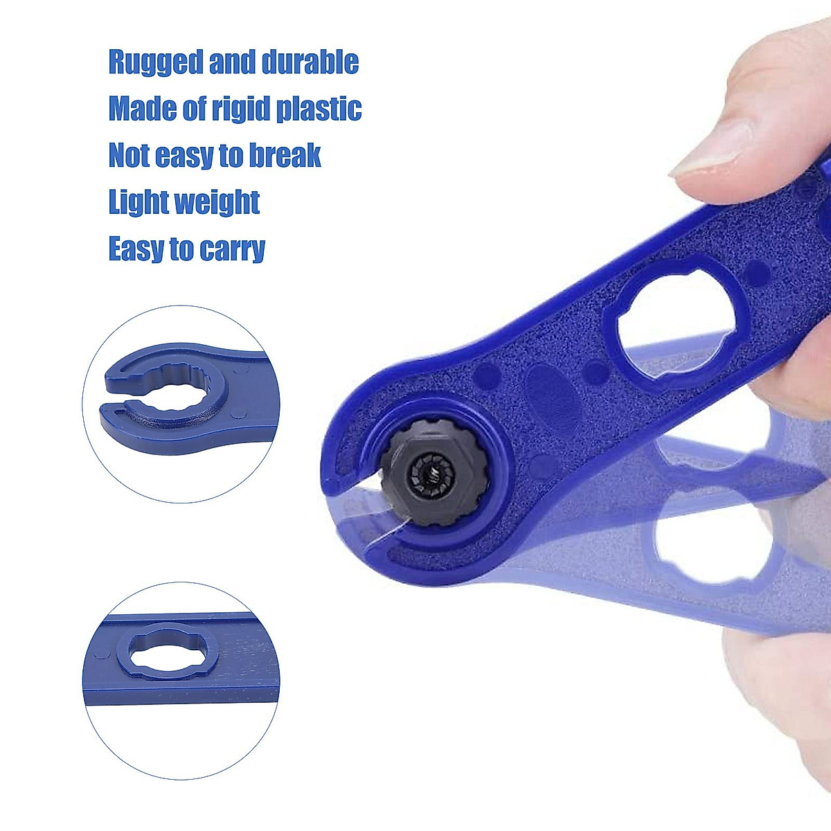 Tgoon Solar Panel Connector Spanner, Simple to Carry 1 Pair Rugged Easy Operation Rigid Plastic Solar Panel Connector Wrench for Maintenance