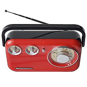 Studebaker SB2003 Retro Portable AM/FM Radio (red/Black)