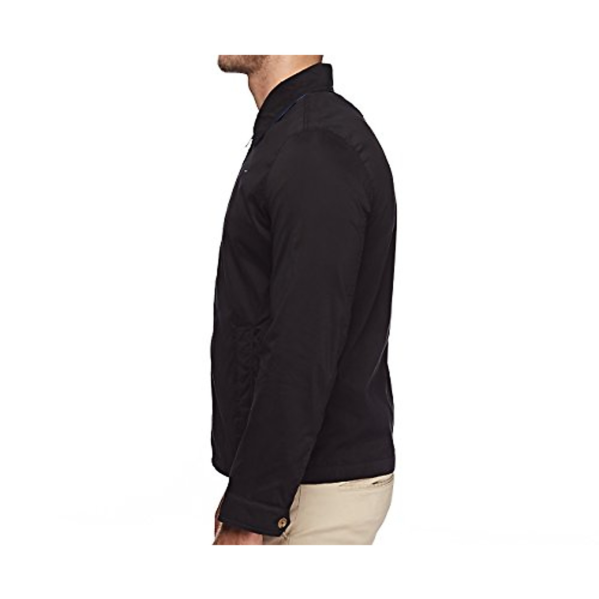 Tommy Hilfiger Men's Lightweight Microtwill Golf Jacket (Standard and Big & Tall), Deep Black, Large