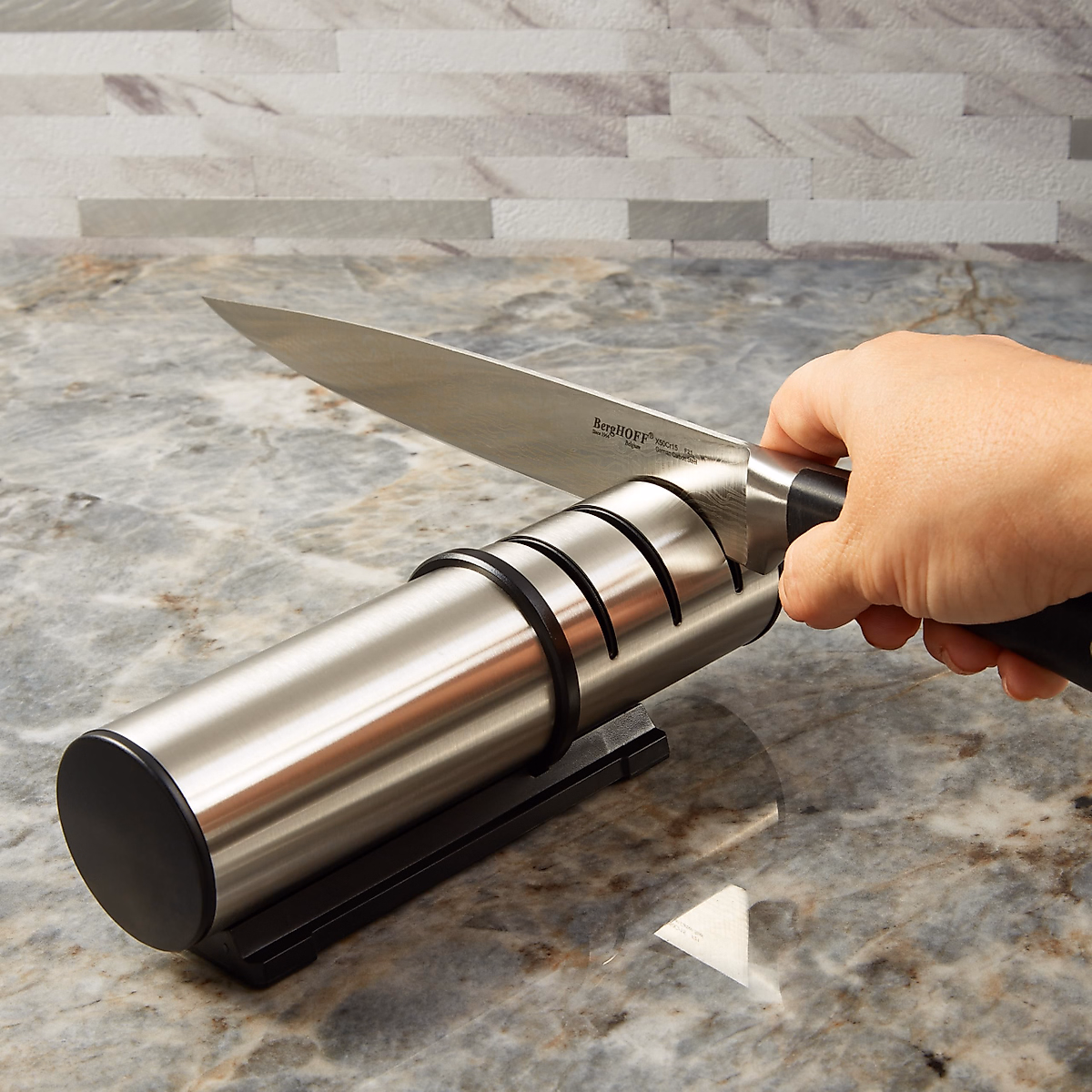 Berghoff Antigua 7'' Santoku Knife PP Handle With Three-rivets Ergonomic Designed Sharp Blade