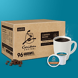 Caribou Coffee Caribou Blend, Single-Serve Keurig K-Cup Pods, Medium Roast Coffee, 24 Count (Pack of 4)