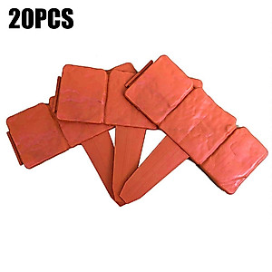 20 Pcs Plastic Garden Edging, Fence Imitation Stone, Garden Fence – Folding Mosaic Garden Fence Gray (Orange)