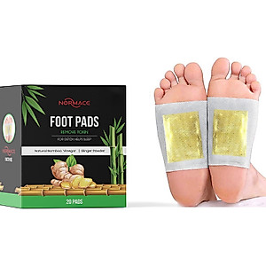 Normace Foot Pads for Better Sleep and Releasing Stress (20 PCS)- High -End Japanese Quality Pads with Natural Ginger Powder