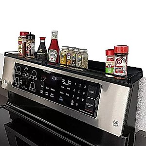30''Stove Top Shelf for Kitchen Stove, Stainless Steel Magnetic Spice Over the Stove Rack for Flat Top Stove, Kitchen Organizer Rack