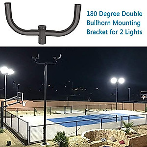 LEDMO 200W Parking lot Lights Bundle Double Bullhorn Bracket