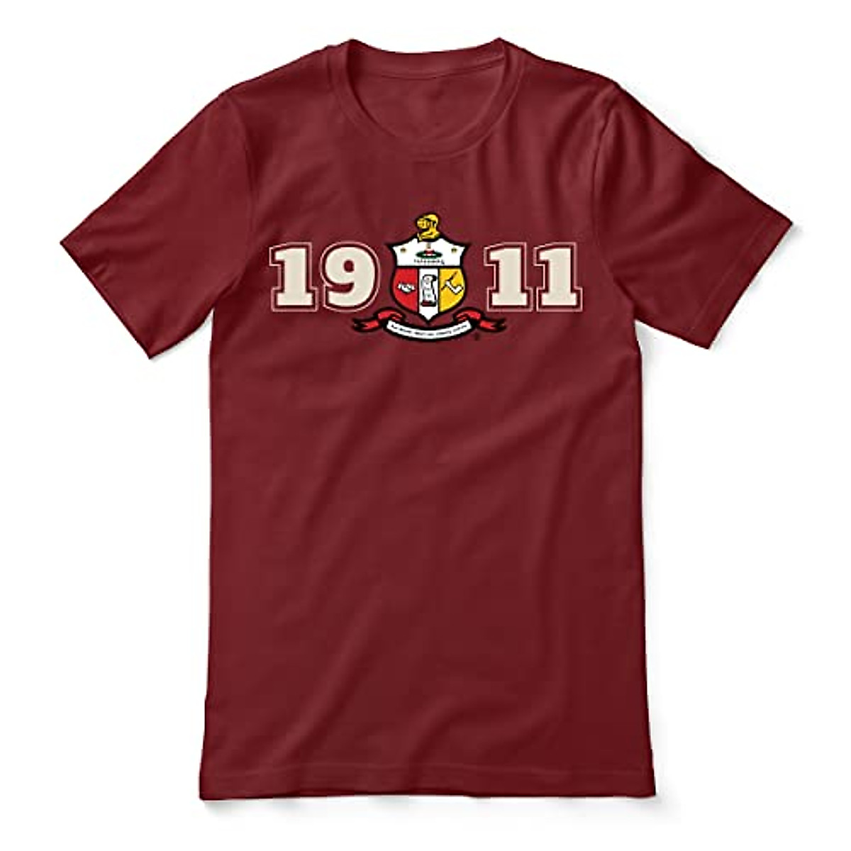 BBGreek Kappa Alpha Psi Fraternity Paraphernalia - 1911 Crest - Official Vendor - Crew Neck Shirt - Cardinal X-Large
