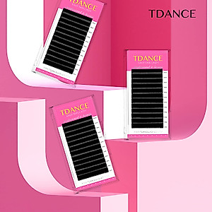 TDANCE Eyelash Extension Supplies Rapid Blooming Volume Eyelash Extensions Thickness 0.05 CC Curl 16mm Easy Fan Volume Lashes Self Fanning Individual Eyelashes Extension (CC-0.05,16mm)