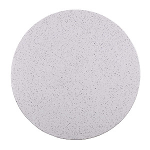 TOV Furniture Terrazzo 27.5" x 27.5" Transitional Light Speckled Concrete Stone Coffee Table, for Outdoor, in White & Gray Finish