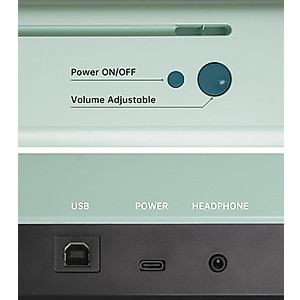 The ONE Smart Keyboard COLOR 61 Lighted Keys Piano Keyboard, Digital Piano for Beginners with 256 Tones, 64 Polyphony, Built-in LED Lights and Free Apps (Pink)