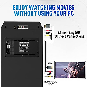Pyle Karaoke Vibe PA Bluetooth Audio VIDEO/DVD Speaker System - 800W Multimedia CD/DVD Player for TV, Projectors, w/FM, USB, MIC, AUX, HDMI, RCA Inputs, Echo & LED Mode, w/Remote Control - PKRK270BT