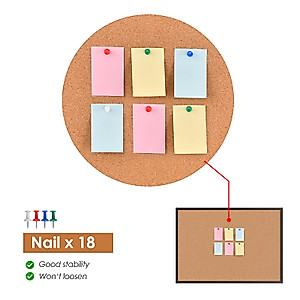 Board2by Cork Board Bulletin Board 36 x 48, Black Wood Framed 4x3 Corkboard, Office Board for Wall Cork, Large Wall Mounted Notice Pin Board with 18 Push Pins for School, Home & Office