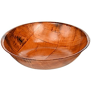 Winco WWB-8, 8-Inch Woven Wood Salad Bowl, Brown