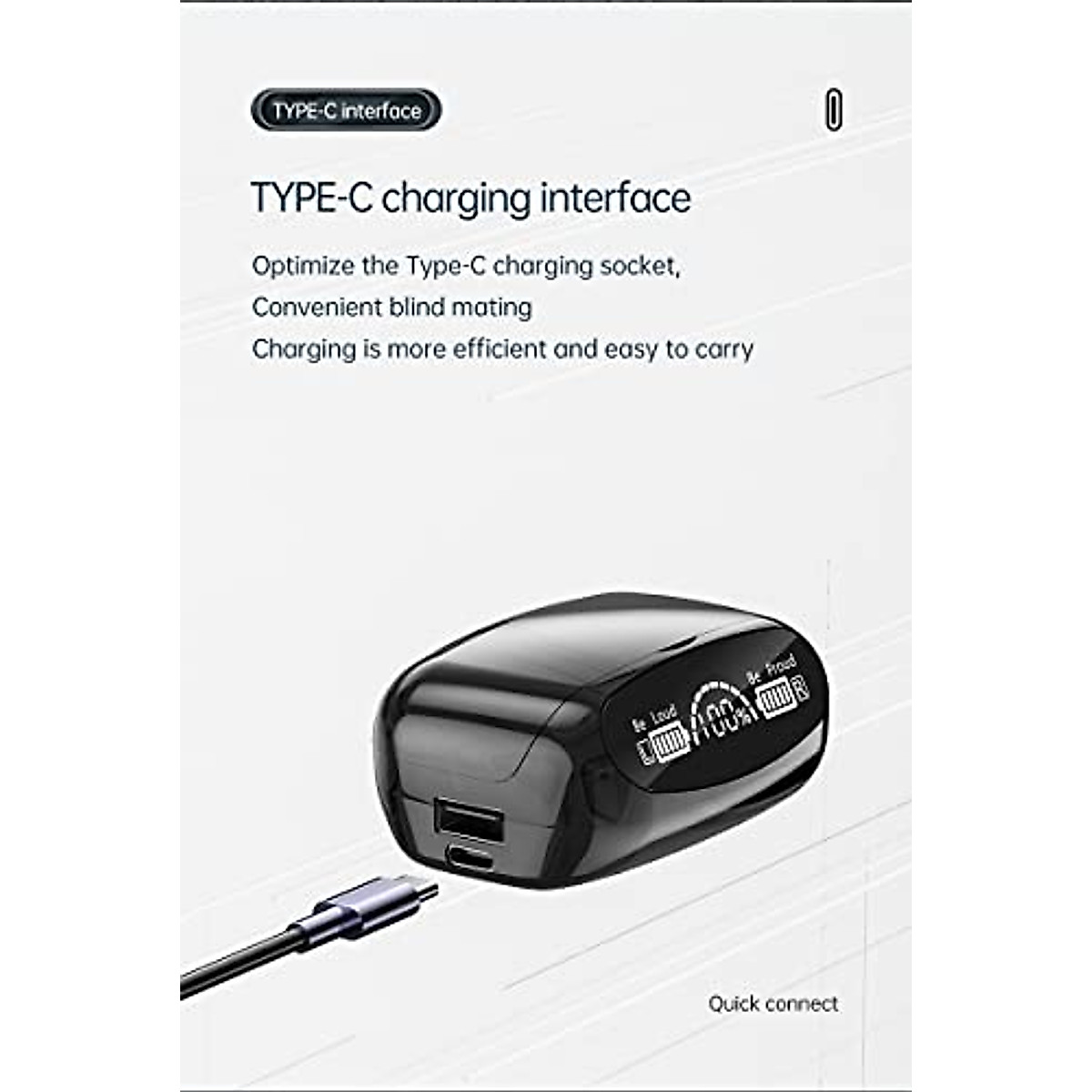 Wireless Earbuds, Bluetooth 5.1 Headphones 120h Playtime with Digital LED Display, IPX7 Waterproof Earphones with Dual Mic, True Wireless Stereo HiFi Headphones for Sports/Work/Home