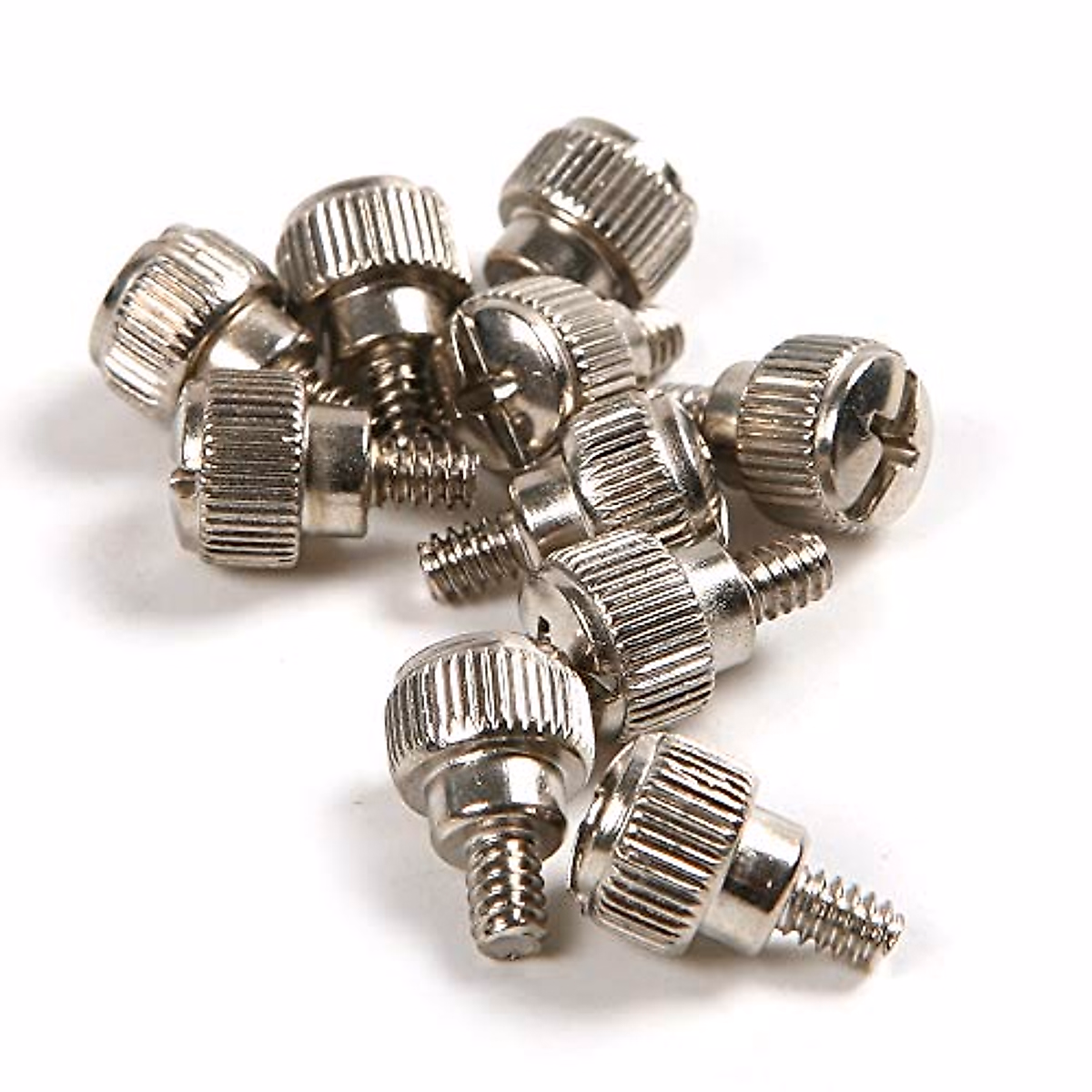LXBO-FF 6#325 Thumb Screws Nickel Computer PC Case Hand Tighten Screws Length 14mm for M3.5 Coarse Desktop Computers 10Pcs Lot