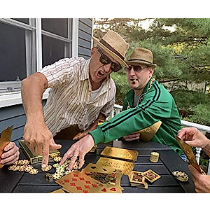 Gold Games Gold Cash, Fake Money, 1000 Dollars of Various Waterproof Gold Bills with Different Faces, Games, Entertainment