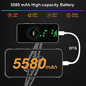 Blackview Rugged Smartphone BV4900Pro,7GB+64GB/SD 256GB 4G Dual SIM Unlocked Cell Phones,IP68 Waterproof Android 12 Phones,5580mAh 5.7 Inch Rugged Mobile Phone,Face ID/NFC/OTG/GPS T-Mobile Phone
