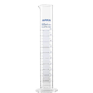 ARKA Hydrometer Set - Includes Thermometer & Measuring Cylinder Made of Borosilicate Glass 3.3 - High Precision Density Measurement for Saltwater Aquariums, Laboratory Quality, User-Friendly