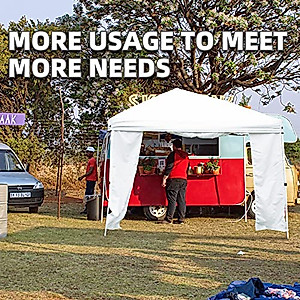 MordenApe Sunshade Sidewall, SunWall with Door and Window for 10×10 Pop Up Canopy, Outdoor Instant Canopies Wall, 1 Piece Only (White)