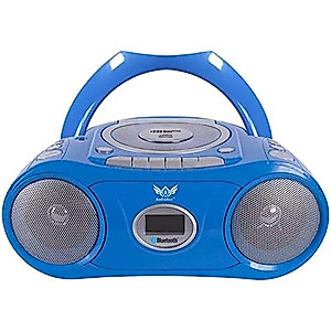 Hamilton Buhl 6 Person Listening Center with Bluetooth Cassette/CD/FM Boombox and Deluxe Over-Ear Headphones