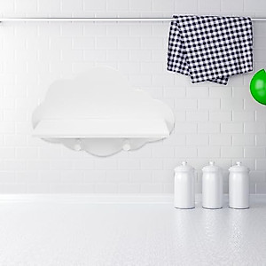 ARTIBETTER 1pc Shelf Blush Decor Wood Storage Shelves White Storage Shelves Wall Cloud Shelf for Nursery Floating Shelves Wooden White Storage Shelf Wall Mounted Shelves Finishing Shelf Fold