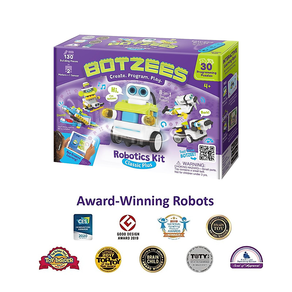 PAI TECHNOLOGY BOTZEES Gear Kit Add-on Pack Designed for Botzees Class Plus Coding Robot, STEM Toys Robot Kit for 3+ Year Old Kids, Programming and Coding Games for Kids