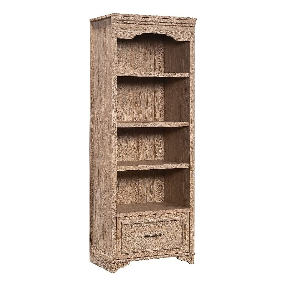 Sauder Rollingwood Engineered Wood 4 Shelf Bookcase in Brushed Oak