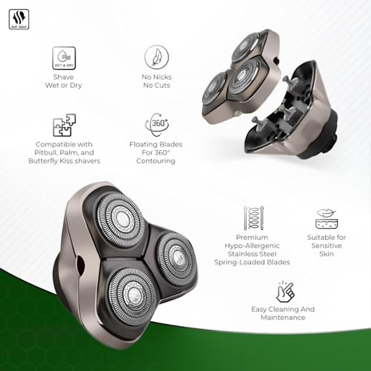 Skull Shaver Baron PRO 3 Head Replacement Blade | Electric Shaver Replacement Heads