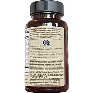 Organic Multivitamins for Women with Probiotics (90 Tablets) – Women Multivitamins for Daily Energy, Digestive Health and Immune Support Supplement with Vitamin B12, C, D and E, Iron, Folate.