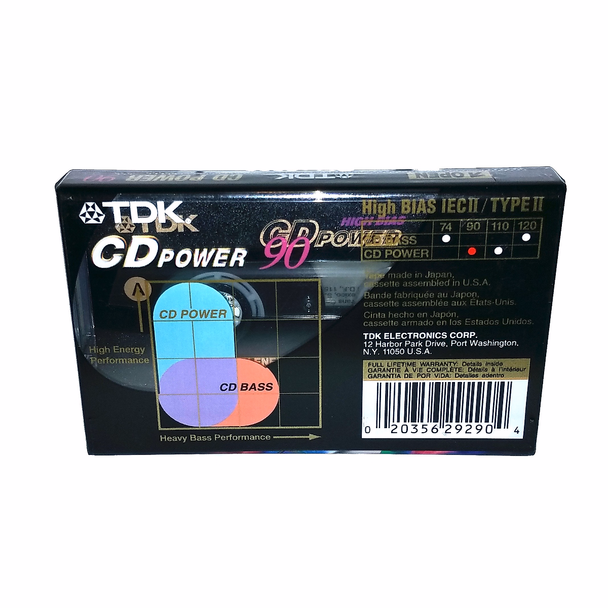 TDK 3 Pack High Bias IEC II Blank Audio Cassettes
