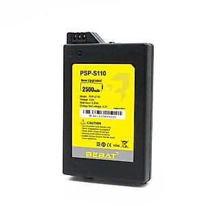 BEBAT PSP-S110 Battery,2500mAh Hign Capacity for Sony PSP 2000/3000 PSP-S110 Console,Rechargeable Battery Lithium Ion Battery Pack Replacement